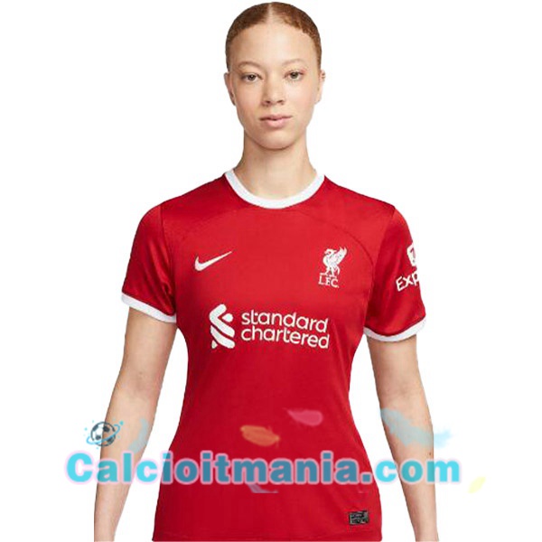 Maglia Calcio FC Liverpool Donna Prima Rosso 2023-2024 - €26.00